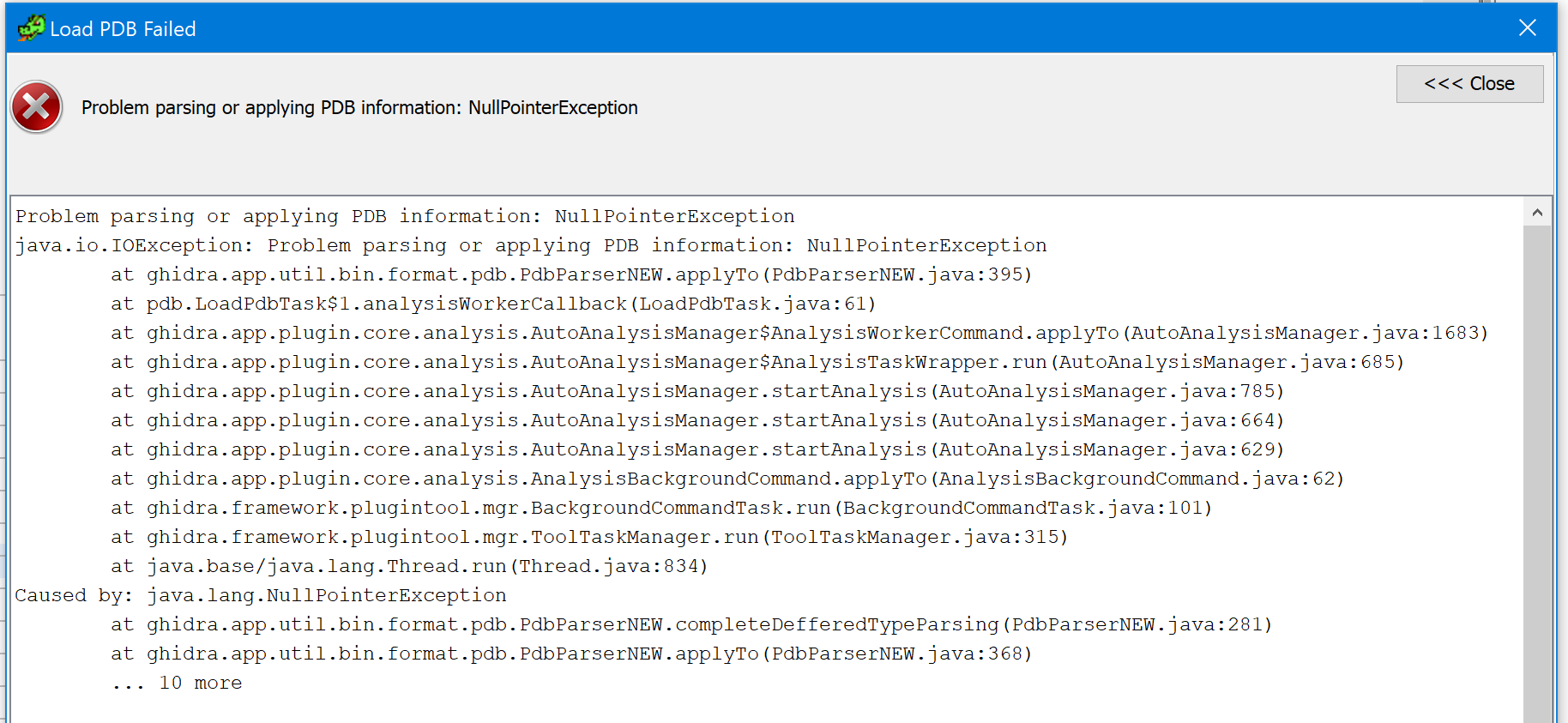 Load Pdb Failed With Nullpointerexception · Issue 138 1130