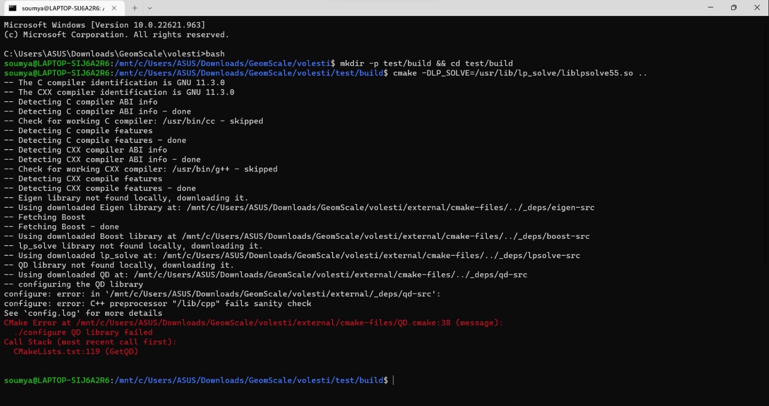 Error on Compilation · Issue #258 · GeomScale/volesti · GitHub