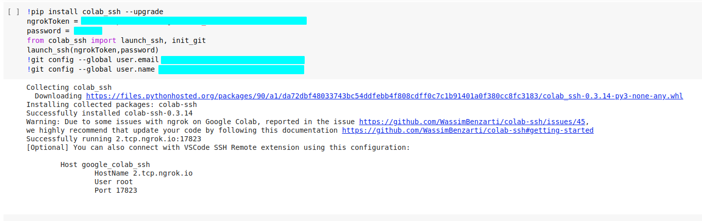 SSH not connecting (cloudflare and ngrok) · Issue #69 · WassimBenzarti/colab-ssh · GitHub