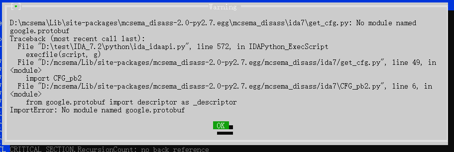 ImportError: No module named google.protobuf when I use mcsema on windows with IDA Pro · Issue ...