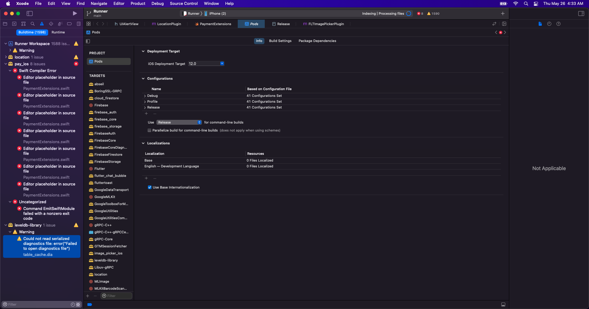 Issue ':pay_android:compileDebugKotlin' persists after attempt to fix warnings about bindings ...