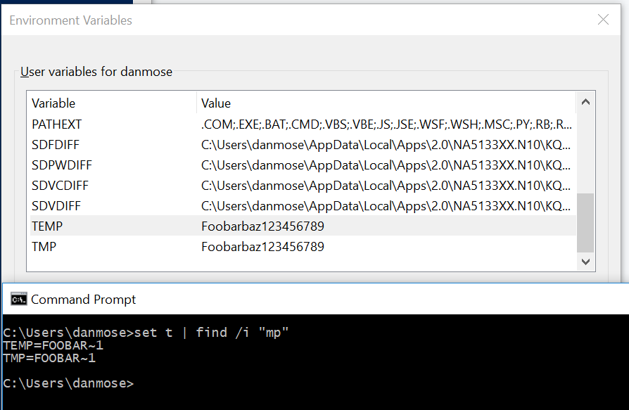Corrupted environment block causes GetEnvironmentVariables to throw ArgumentException: Item has ...