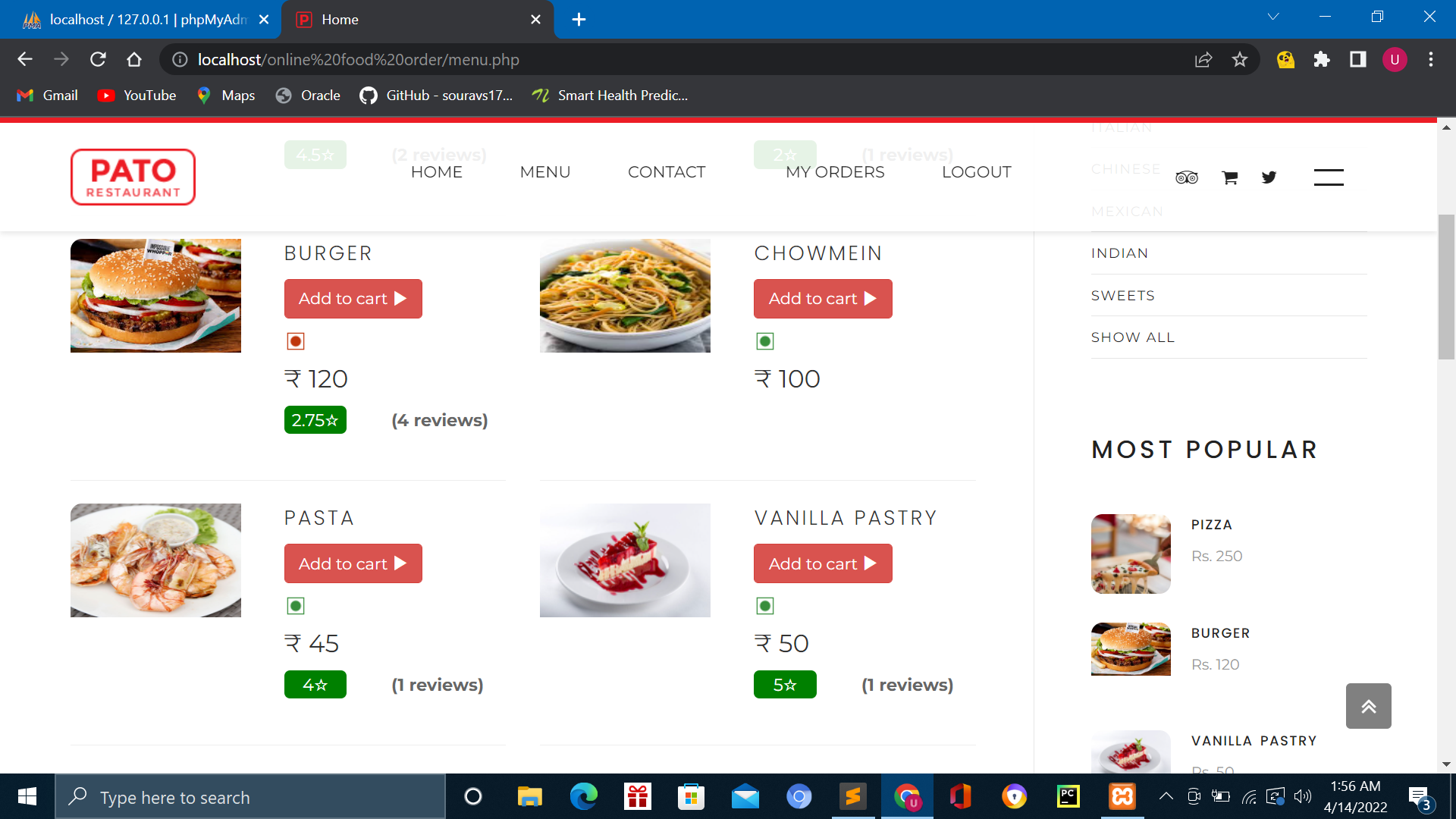 GitHub - UdiptSrivastava/food-order