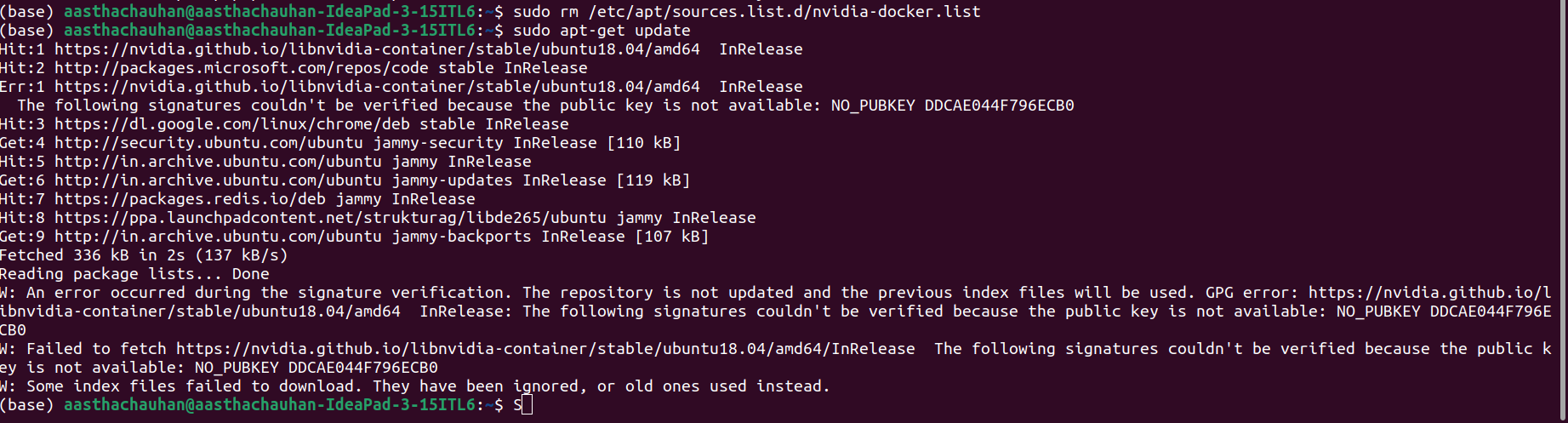 The public GPG key has expired · Issue #1524 · NVIDIA/nvidia-docker · GitHub