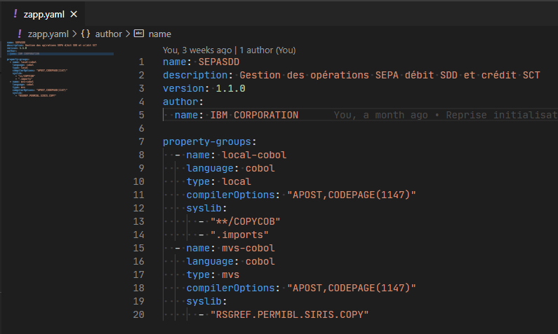 Using z/Open editor to edit a local CBL file with an associated local ...
