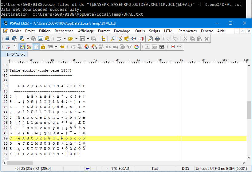 The ebcdic x'CA 'character (IBM-1147) is missing after transfer with ZOWE Explorer (with ...