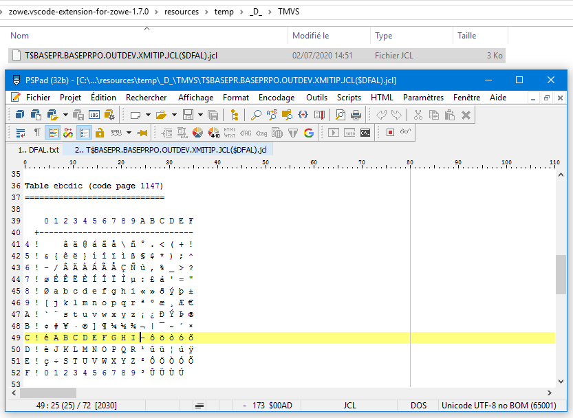 The ebcdic x'CA 'character (IBM-1147) is missing after transfer with ...