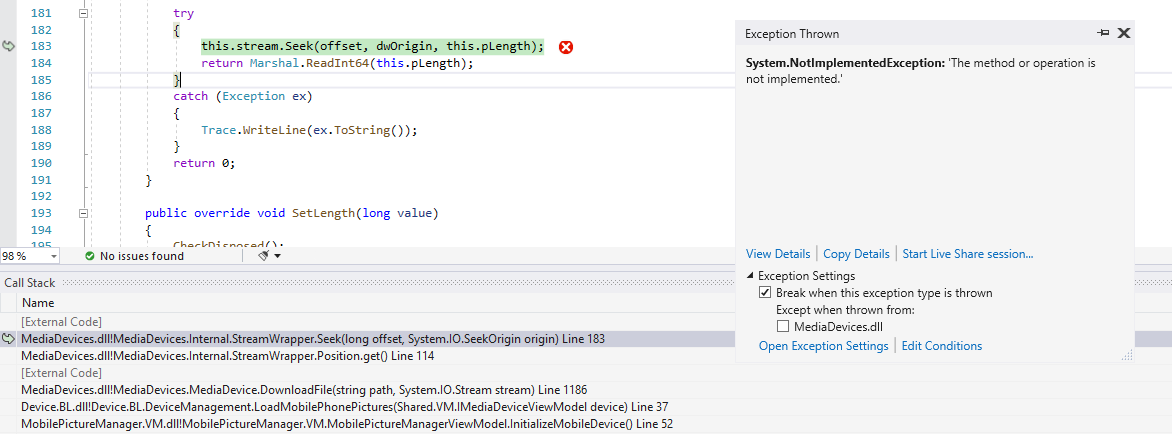 Notimplementedexception In Netcore 31 · Issue 32 · Bassman2mediadevices · Github