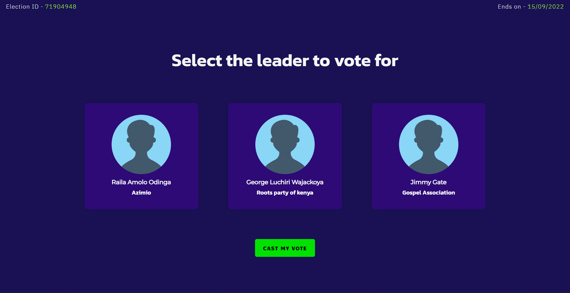GitHub - kevokagwima/voting-blockchain-system