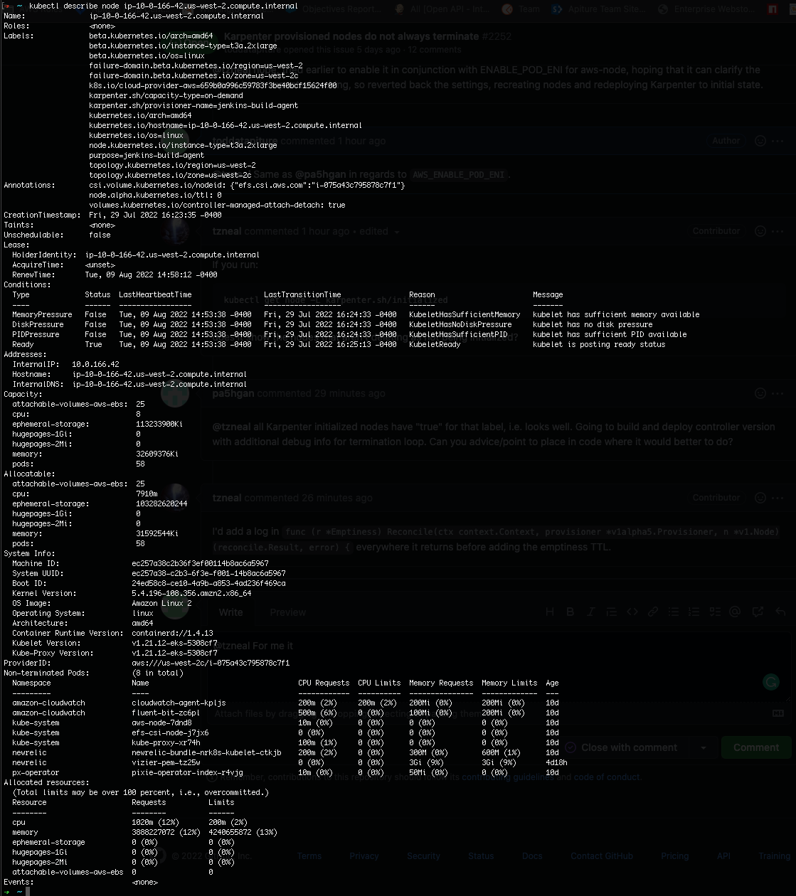 Karpenter provisioned nodes do not always terminate · Issue #2252 · aws/karpenter-provider-aws ...