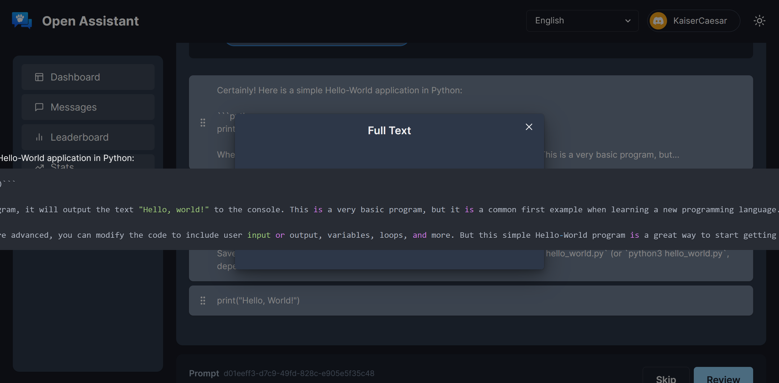 Markdown representation out of window · Issue #1642 · LAION-AI/Open-Assistant · GitHub