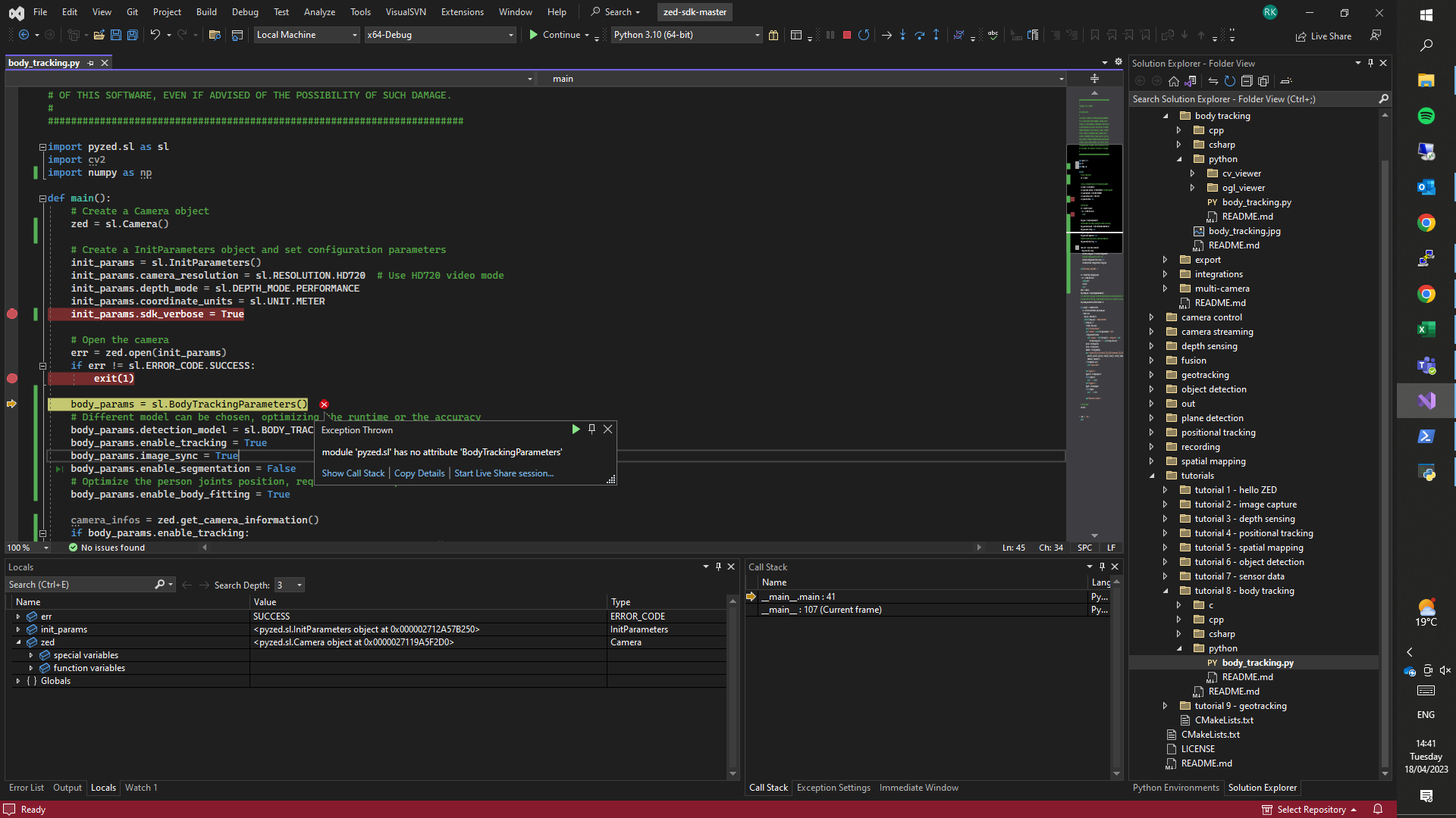 Outdated tutorials on Body tracking module · Issue #555 · stereolabs/zed-sdk · GitHub