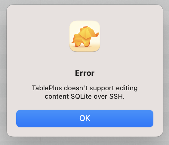 [feature Request] Editing Content Sqlite Over Ssh · Issue 2971 · Tableplus Tableplus · Github