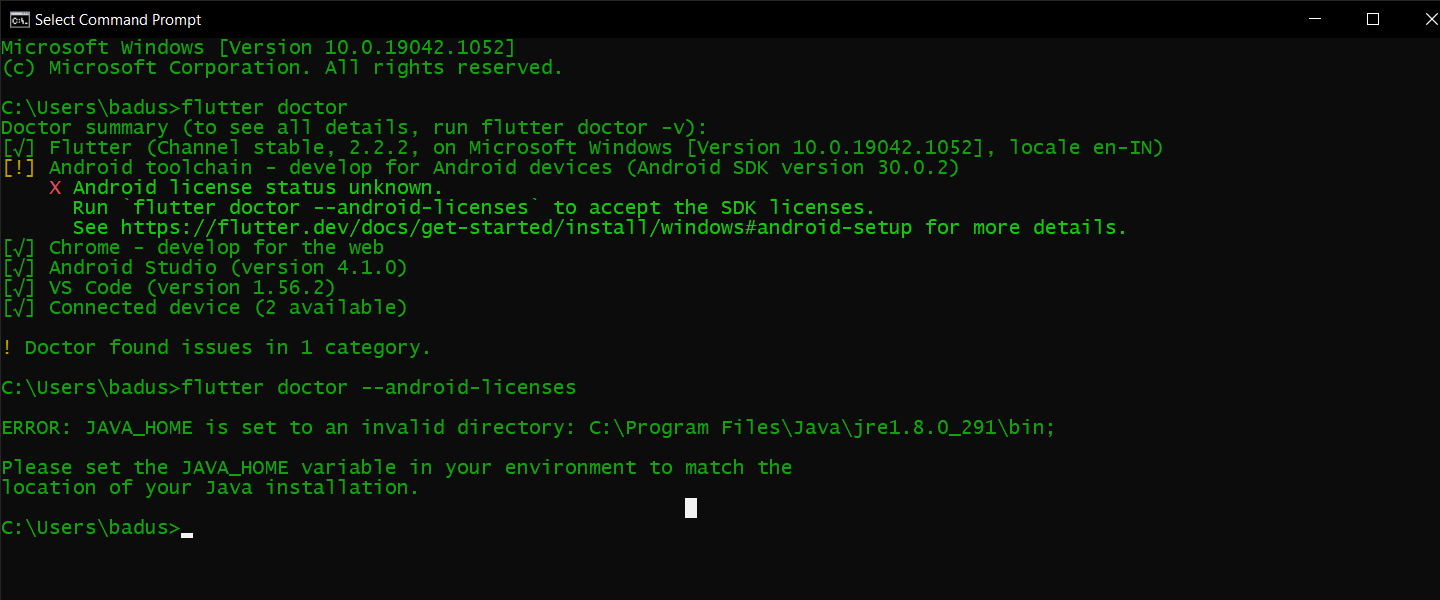 flutter doctor --android-licenses may crash if findJavaBinary selects ...