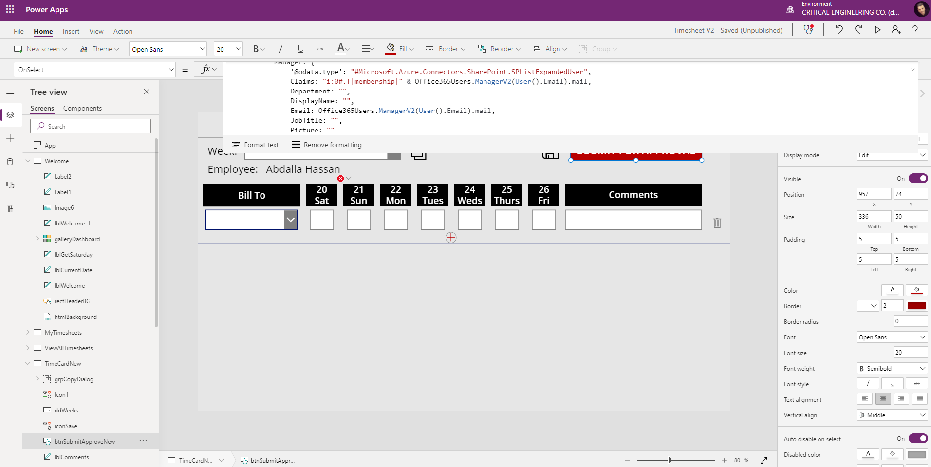 Change the approver on Timesheets · Issue #17 · aprildunnam/PowerApps · GitHub