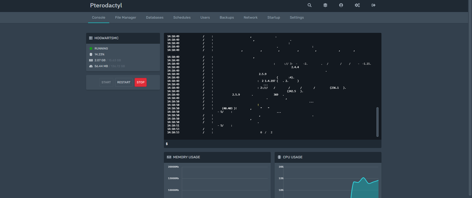 Console spam · Issue #2370 · pterodactyl/panel · GitHub