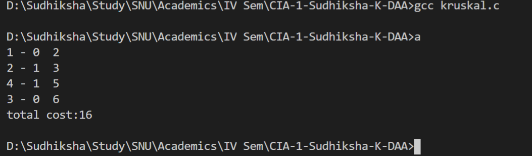 GitHub - Sudhiksha-17/Minimum-Spanning-Tree: DAA CIA-1