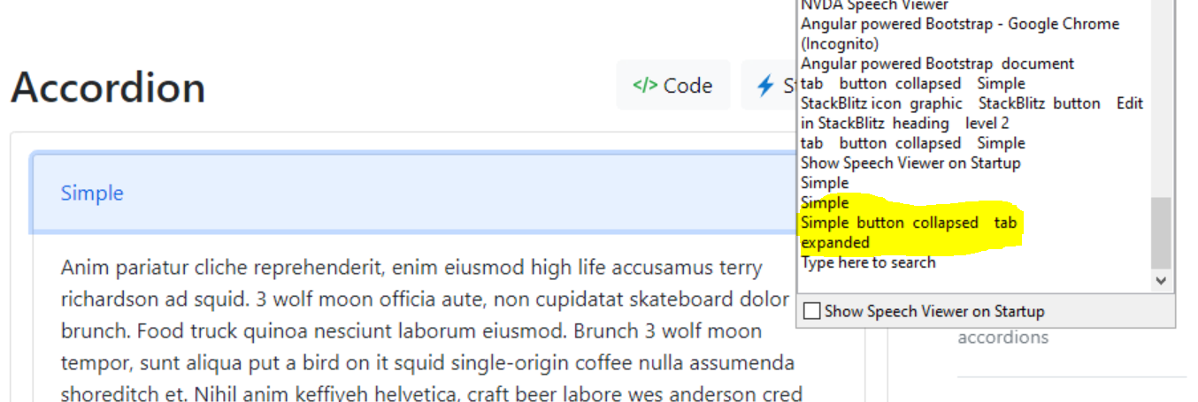 control is announced with two roles as button and tab for screen reader · Issue #4275 · ng ...