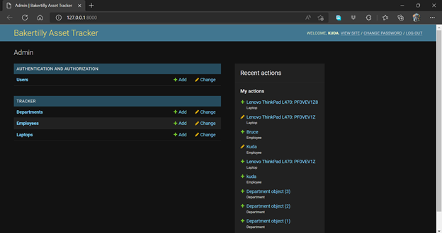 GitHub - Fingolfin7/AssetTracker: Bakertilly Assset Tracker