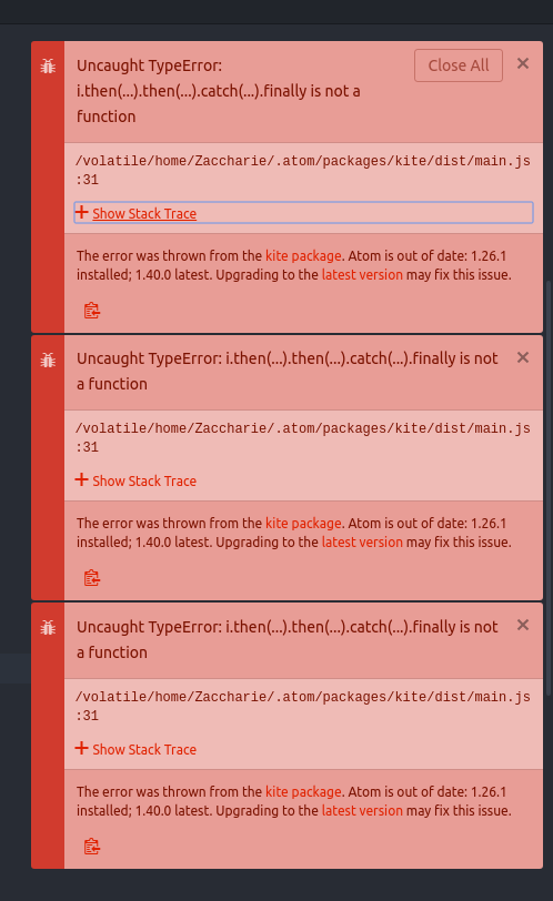 Atom error: `Uncaught TypeError: i.then(...).then(...).catch ...