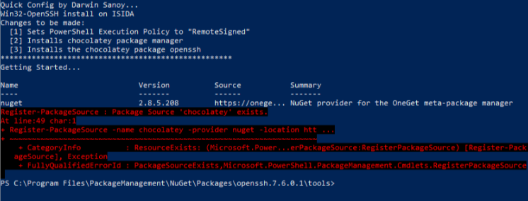Update Install Script To Install Client Only · Issue 1103 · Powershellwin32 Openssh · Github