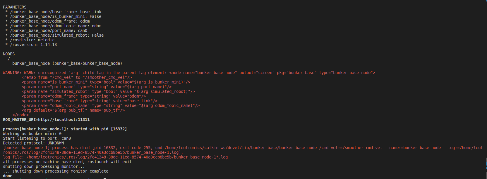 RTNETLINK answers: Broken pipe · Issue #19 · westonrobot/ugv_sdk · GitHub