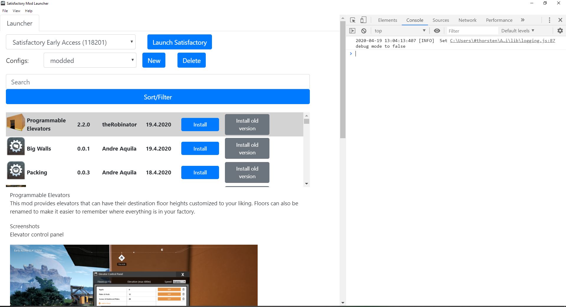 After Install Satisfactorymodlauncher No Buttons In Screen · Issue 27