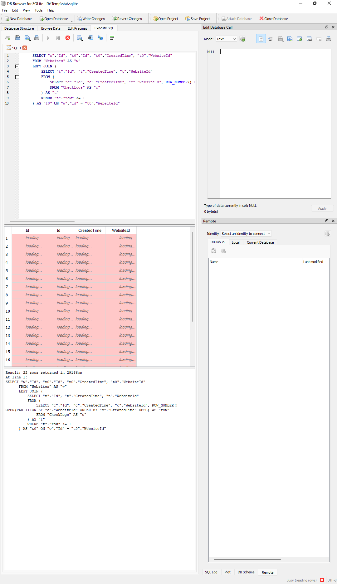 Why does this query takes so long and freeze the app? · Issue #2883 · sqlitebrowser ...