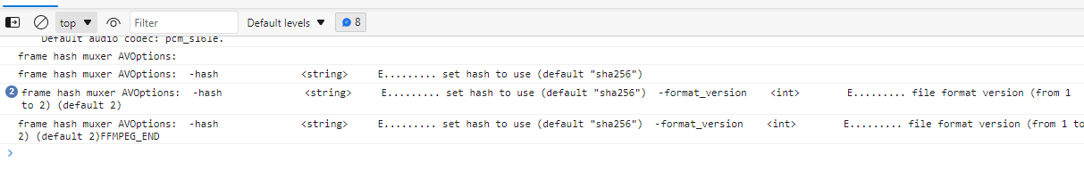 Framehash muxer printing FFMPEG_END on the same line of the final output causing ffmpeg.run not ...