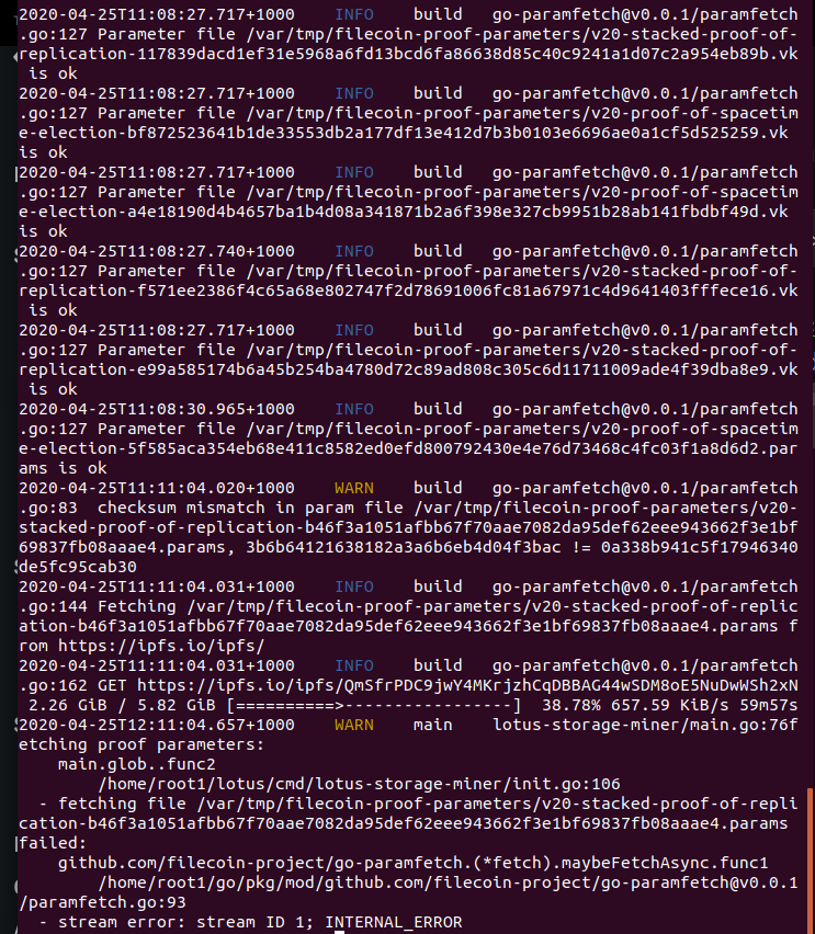 Miner initalization Error · Issue #1608 · filecoin-project/lotus · GitHub