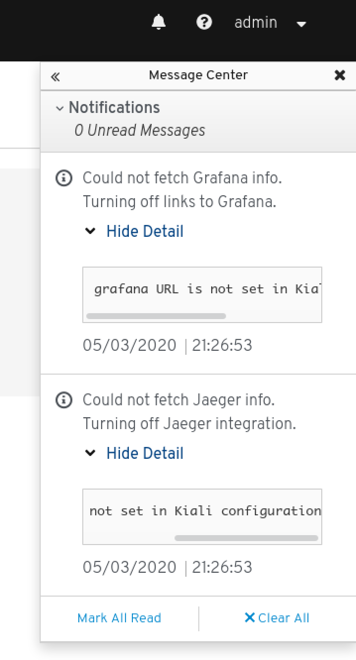 Istio: kiali doesn't know grafana and jaeger's URL · Issue #1015 · canonical/microk8s · GitHub