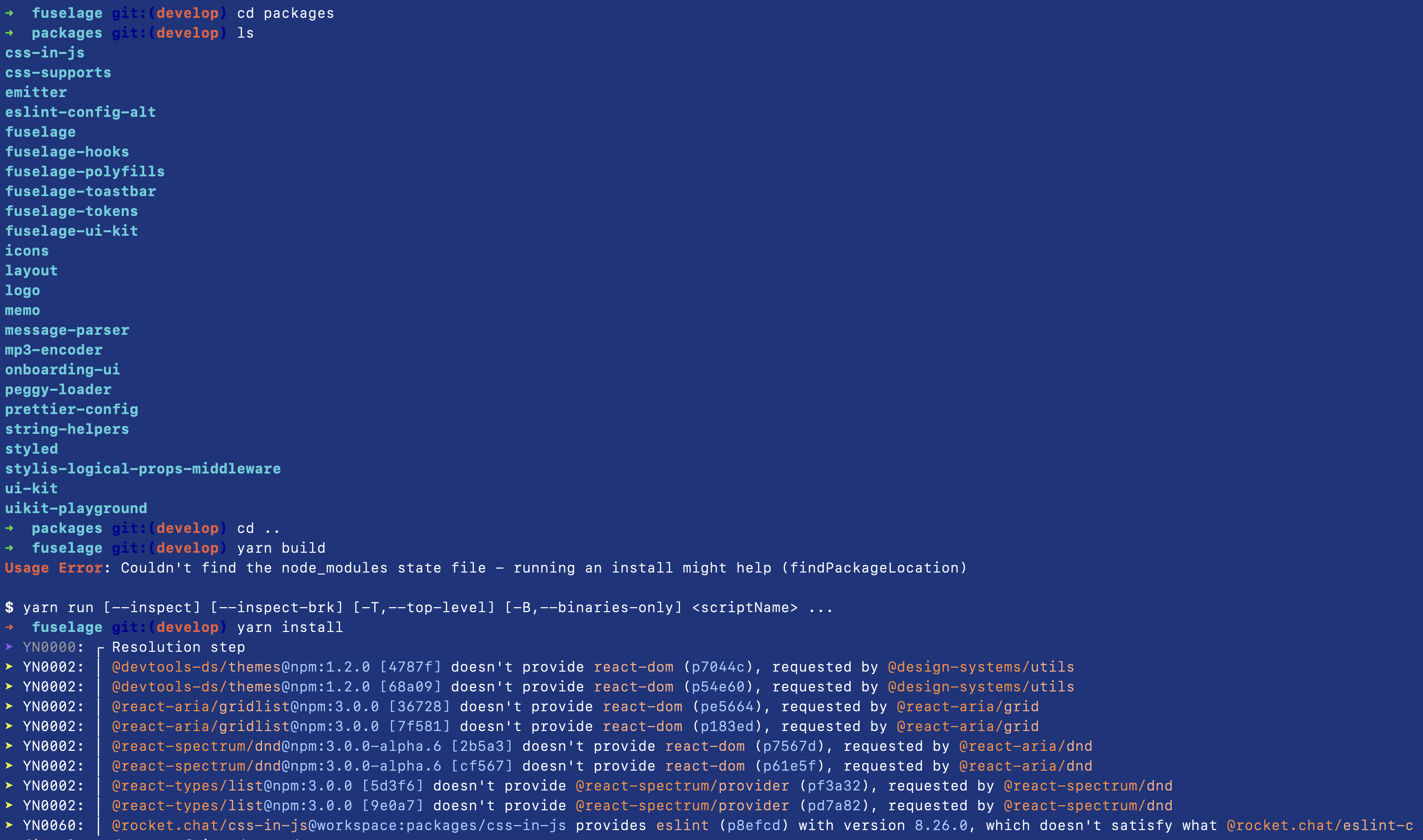 fuselage: build script failing · Issue #986 · RocketChat/fuselage · GitHub
