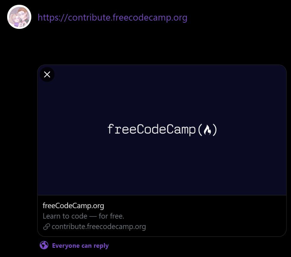 contribute.freecodecamp.org meta still uses old logo / color scheme ...