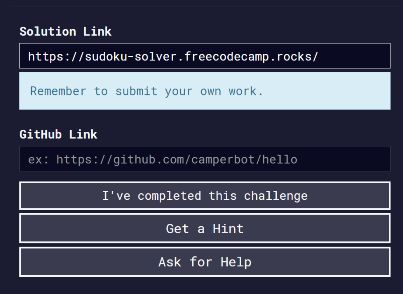 SolutionForm Validation Error · Issue #41325 · freeCodeCamp/freeCodeCamp · GitHub