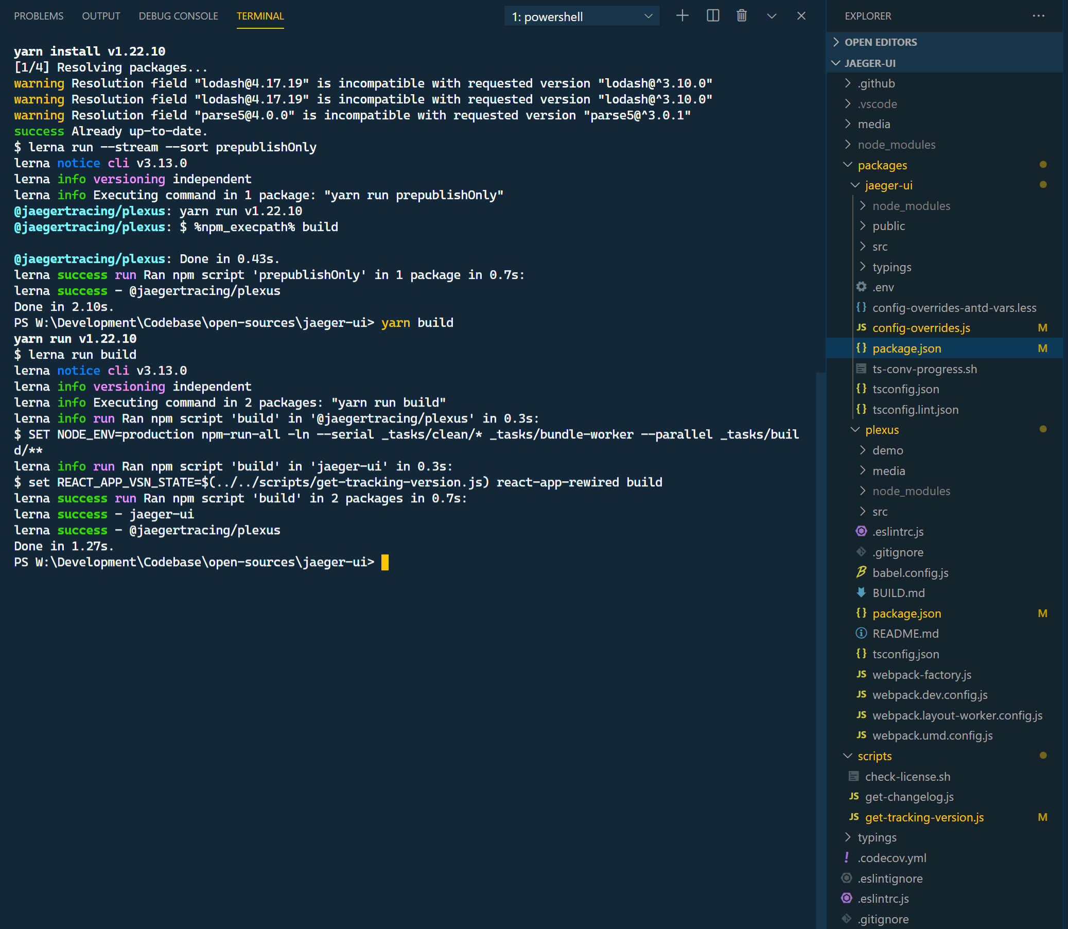 yarn build and yarn start not working as expected in Windows · Issue #682 · jaegertracing/jaeger ...