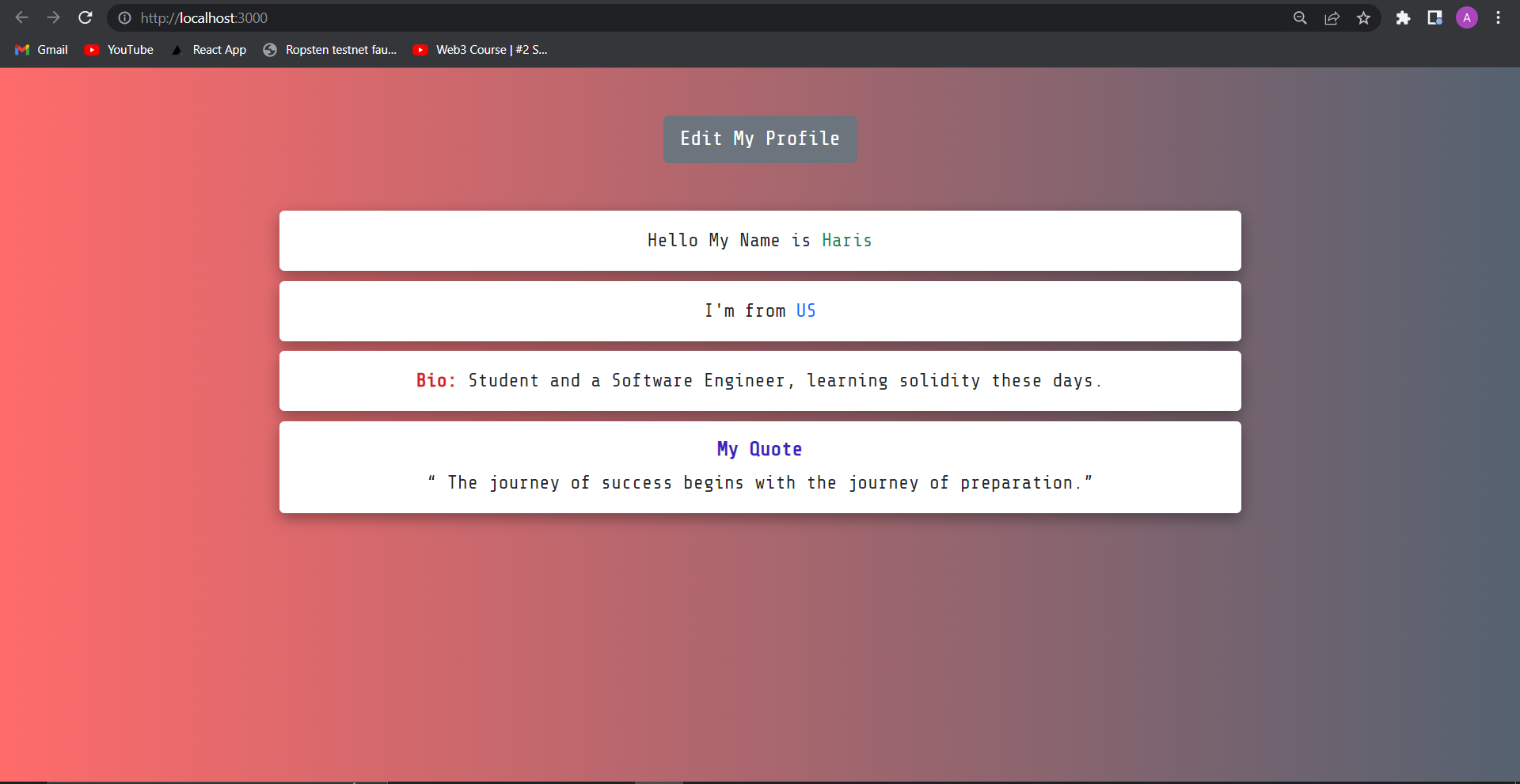GitHub - AliQumail/simple-decentralized-app: Built using React and Solidity - allows read, write ...