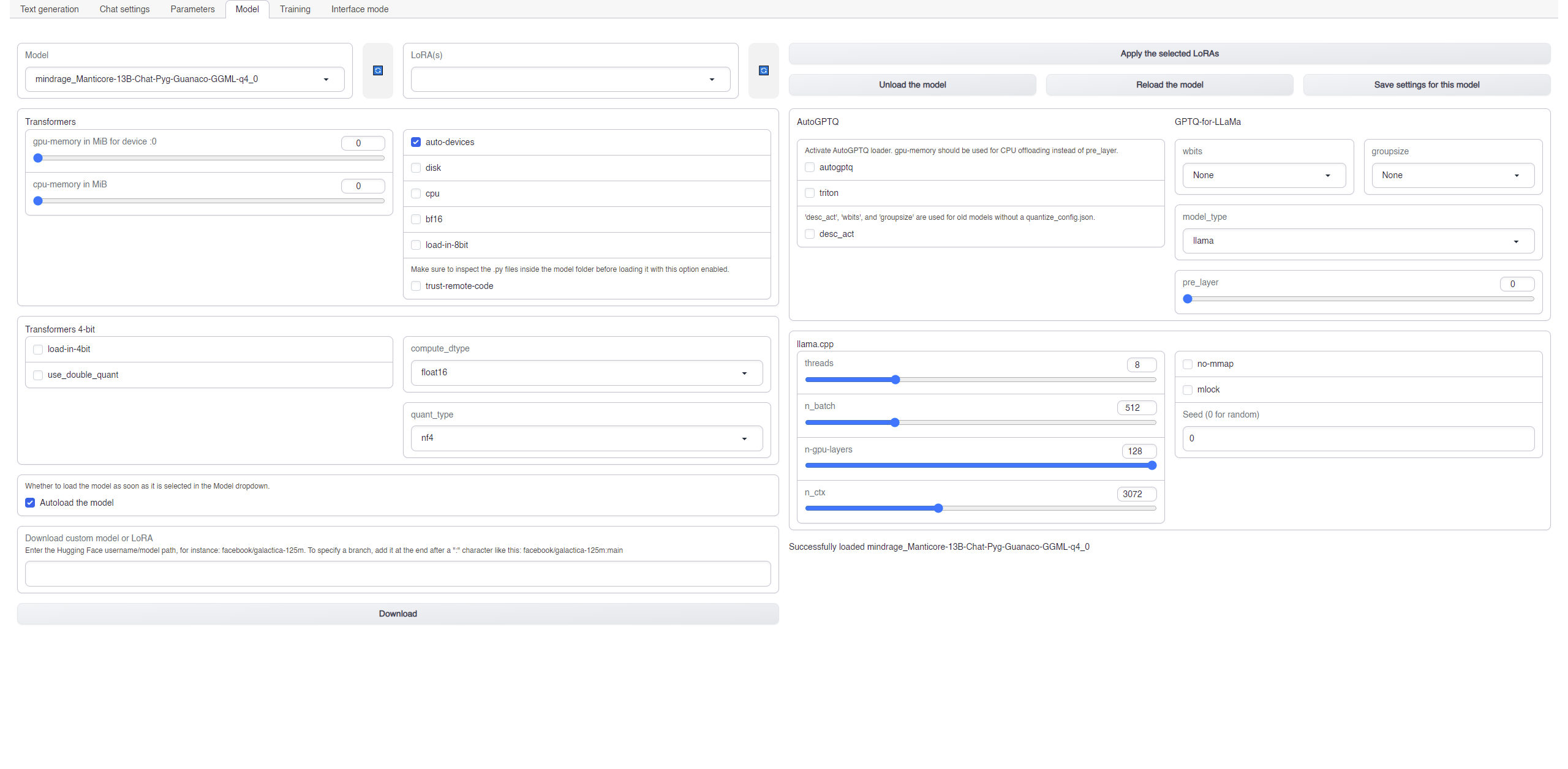 GGML model parameters on GPU+CPU under Windows? · oobabooga text-generation-webui · Discussion ...