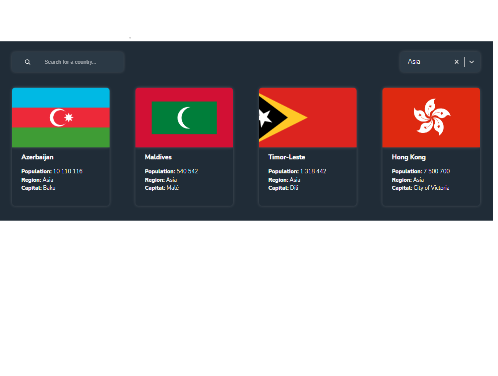 GitHub - skredmi/spa-countries-api: REST Countries API with color theme switcher