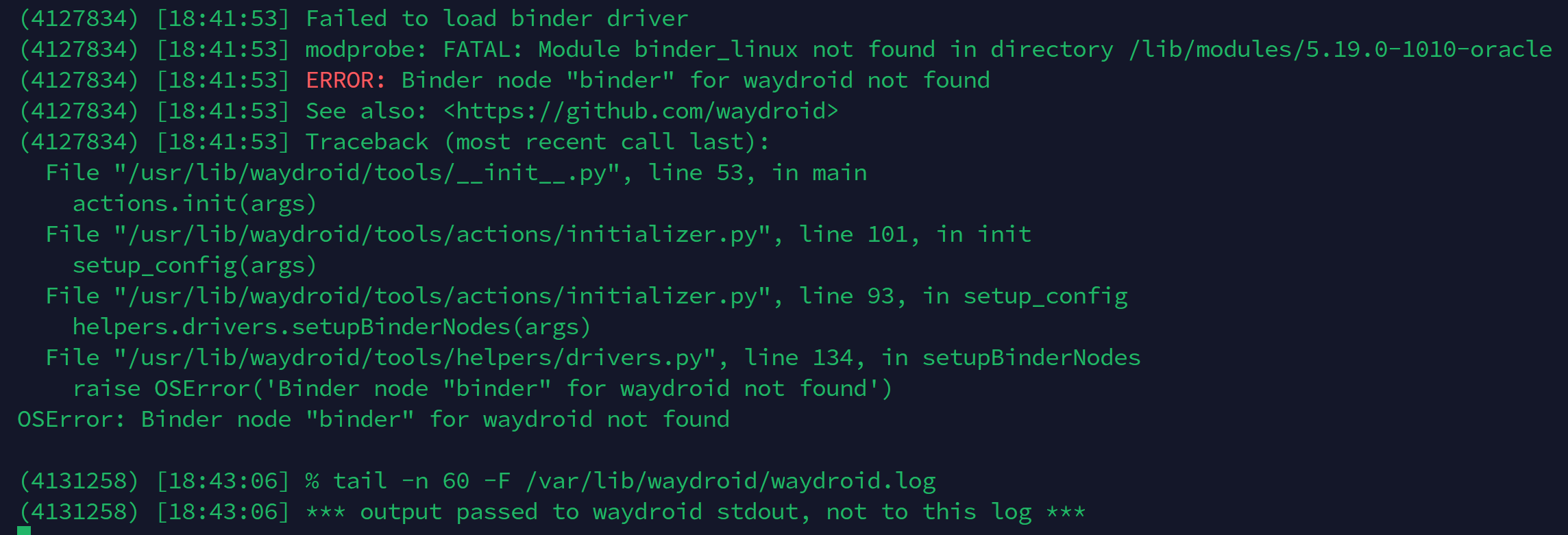 Waydroid Failed To Start · Issue 562 · Waydroidwaydroid · Github 