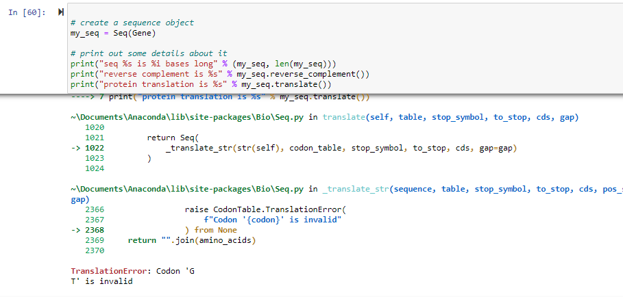 Codon 'GT' is invalid · Issue #3522 · biopython/biopython · GitHub