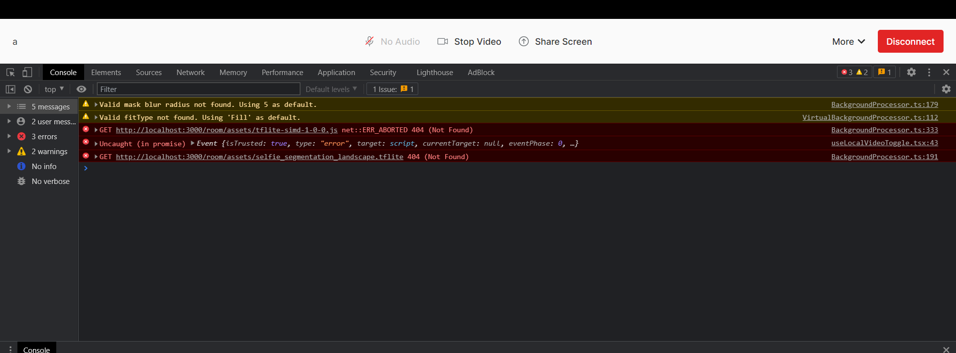 Custom Background Feature · Issue 453 · Twilio Twilio Video App React · Github