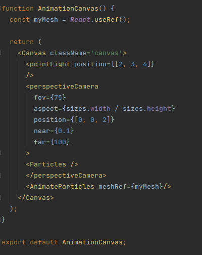Particle Effect Component to be used in the background of all the pages ...
