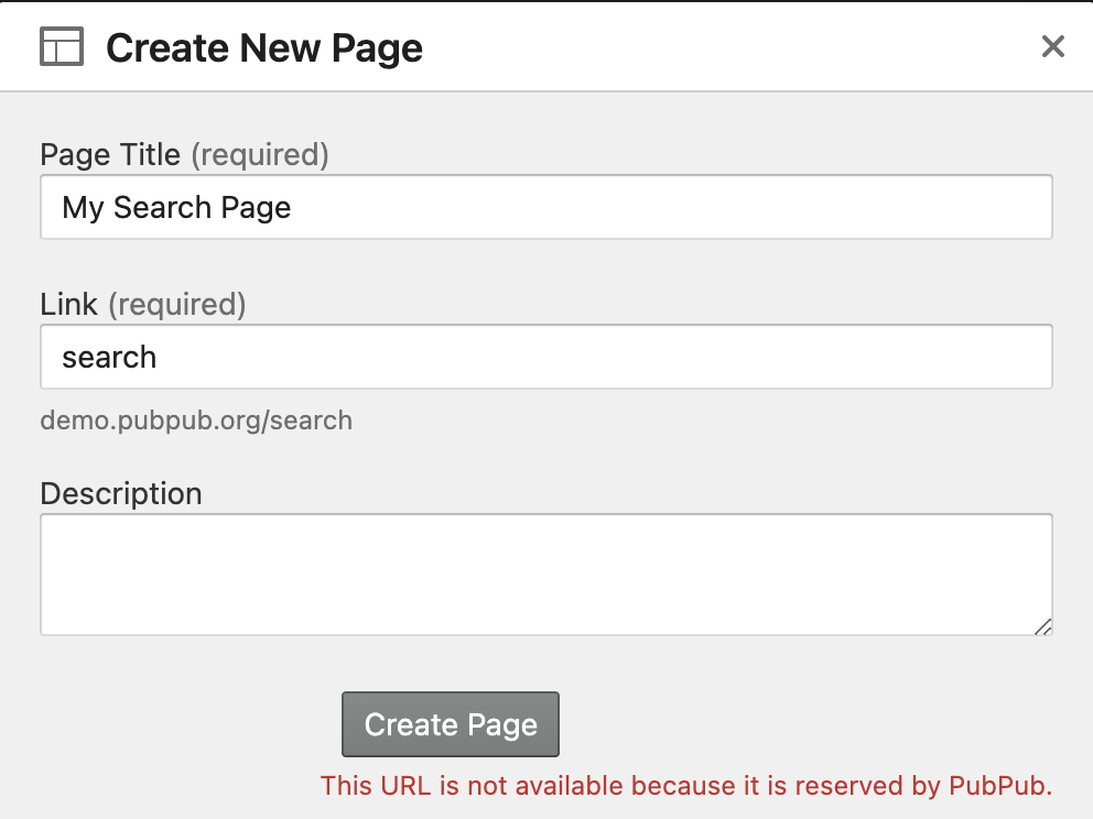 Don't allow community admins to create pages or collections with reserved urls · Issue #1370 ...