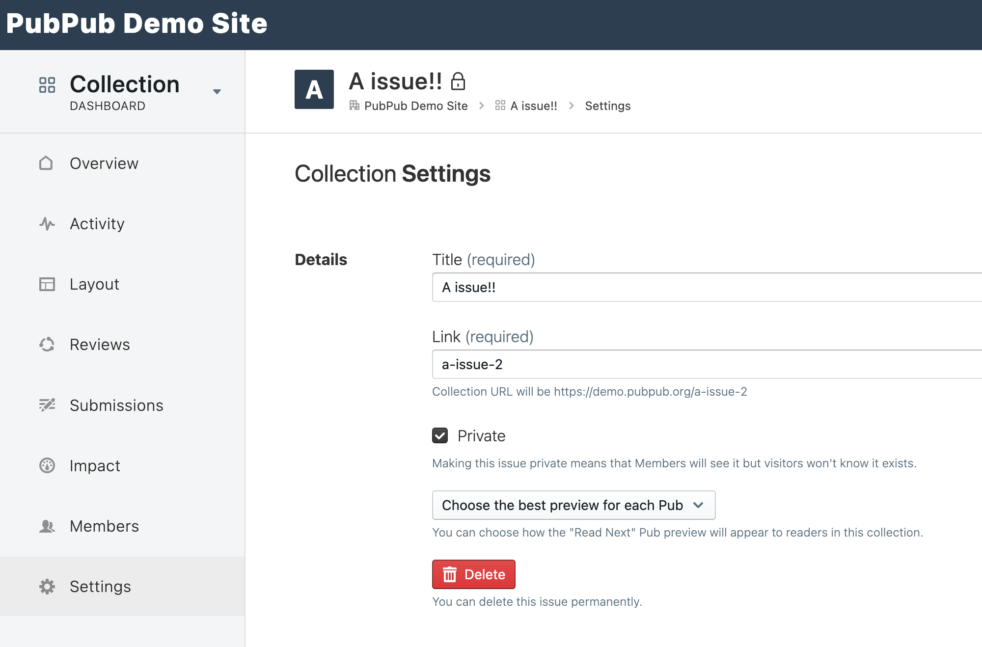 How can I Delete a Collection? · pubpub pubpub · Discussion #2154 · GitHub