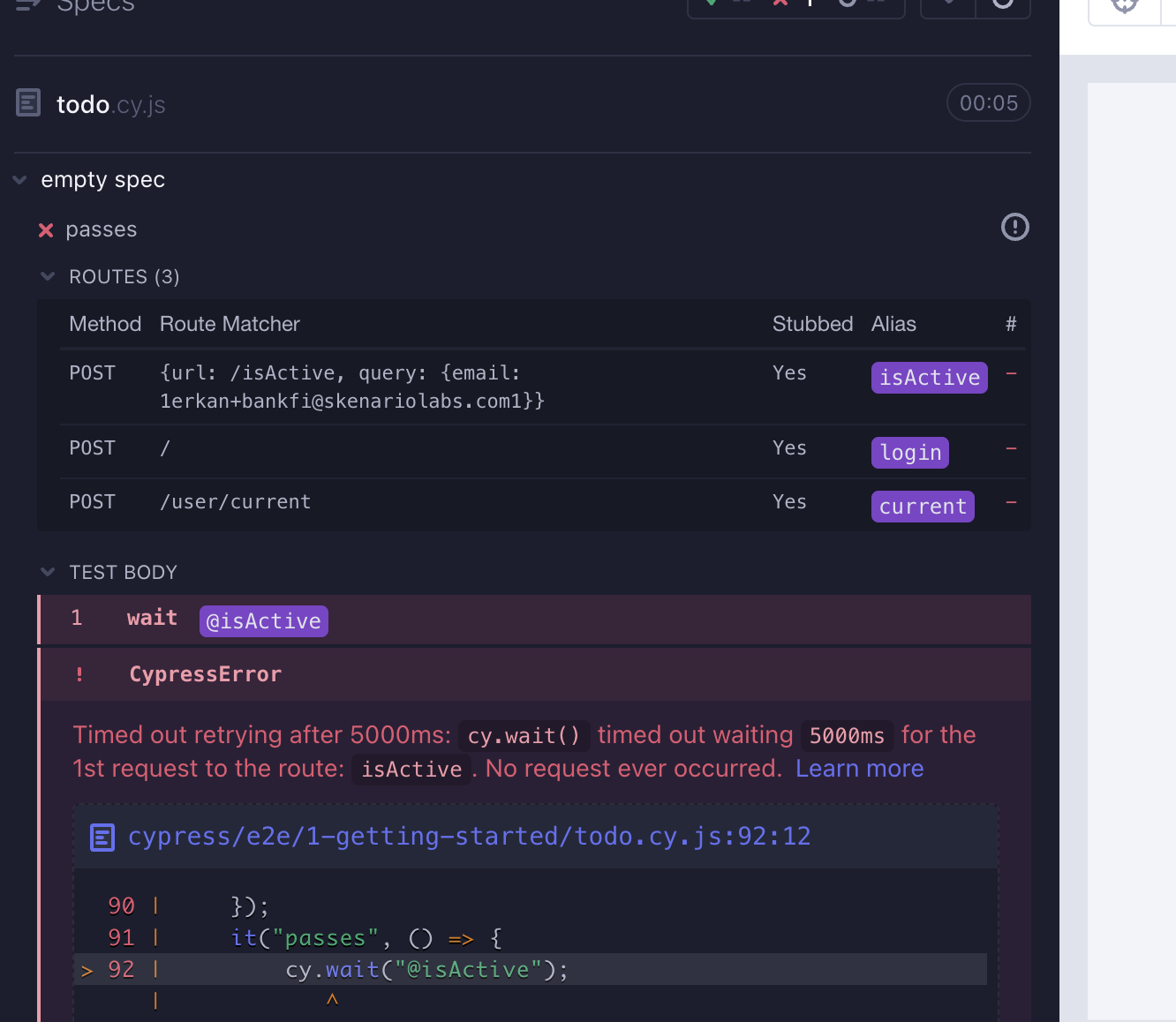 Cypress Server Mock Intercept Usage Times Out With Wait · Issue 26199 · Cypress Io