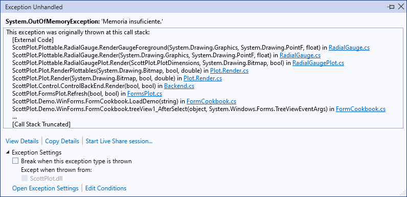 RadialGaugePlot: System.Drawing throws OutOfMemoryException when drawing small arcs · Issue ...