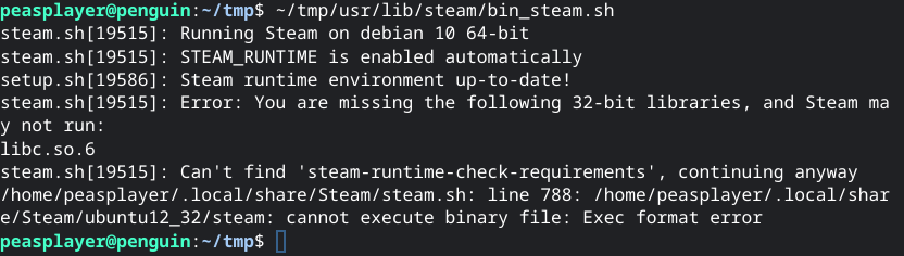 Steam doesn't launch on Debian arm64 · Issue #525 · ptitSeb/box86 · GitHub