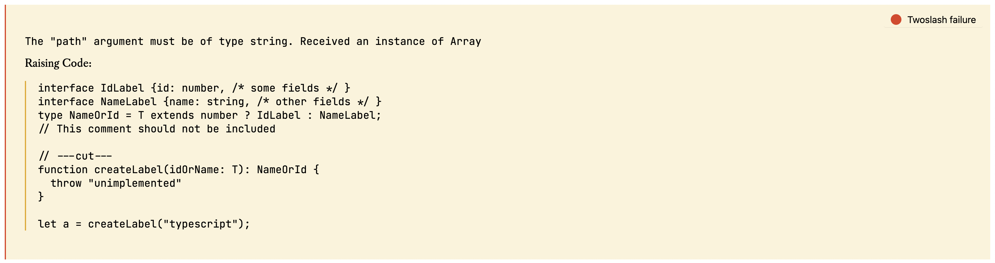 The Path Argument Must Be Of Type String Received An Instance Of Array · Issue 111 · Shikijs