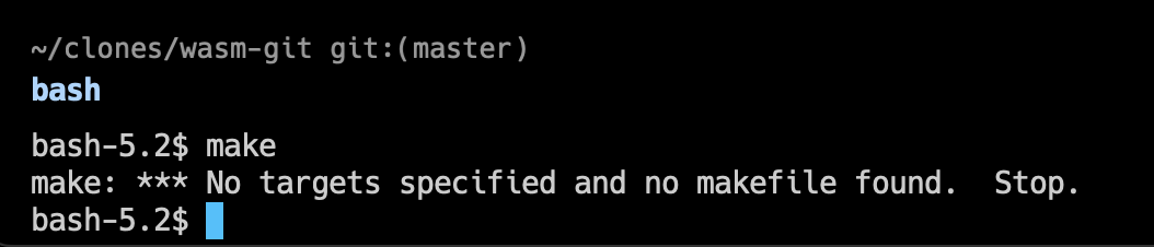 Failing to build wasm-git · Issue #67 · petersalomonsen/wasm-git · GitHub