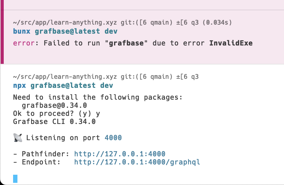 Bunx Fails To Run Scripts `due To Error Invalidexe` When Npx Works Perfectly · Issue 5386 